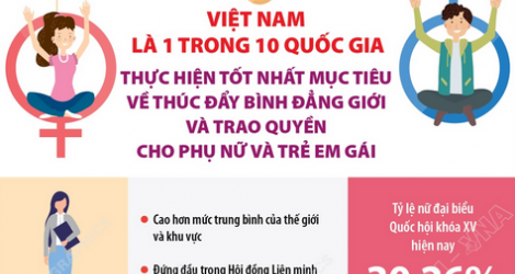 Việt Nam thực hiện tốt mục tiêu về thúc đẩy bình đẳng giới và trao ...
