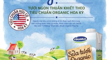 Vinamilk ra mắt sản phẩm sữa tươi Organic