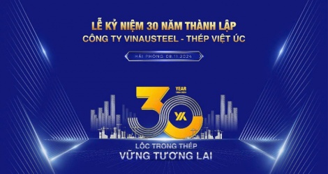Vinausteel nhận Thương hiệu Quốc gia trong dịp kỷ niệm 30 năm thành lập